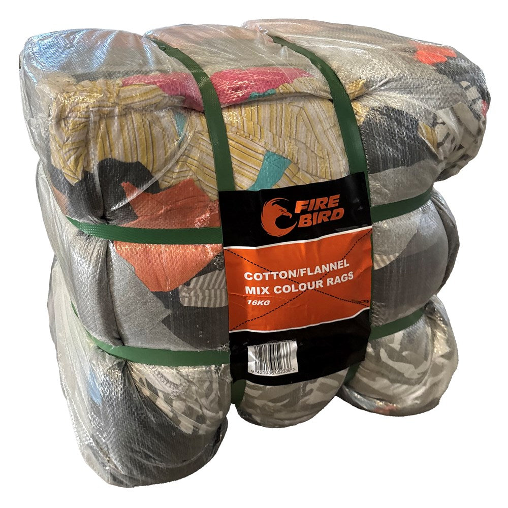 Fire Bird Cotton / Flannel mix colour rags 16kg – Firebird NZ ...